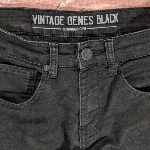 Vintage Genes | Jeans | Vintage Genes Black Jeans Slim Straight | Poshmark